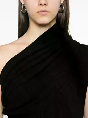 Rick Owens One-shoulder Ribbed-knit Dress