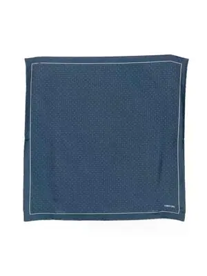 TOM FORD Polka Dot Pocket Square Blue