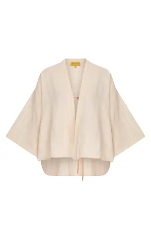 JE TE VEUX Myko Short Kimono - Cream / Off-white