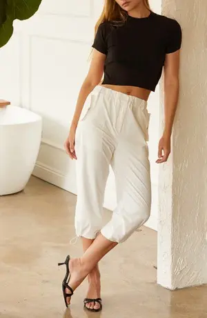 CRESCENT Tie Back Knit Top