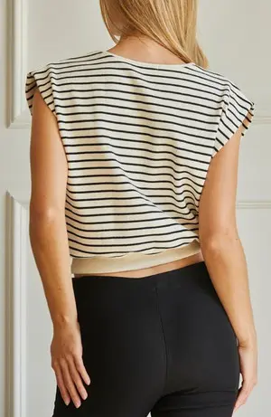 CRESCENT Stripe Knit Top