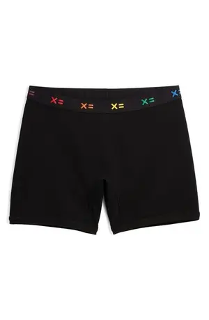 TOMBOYX 6-inch No Fly Boxer Briefs - Black X Rainbow