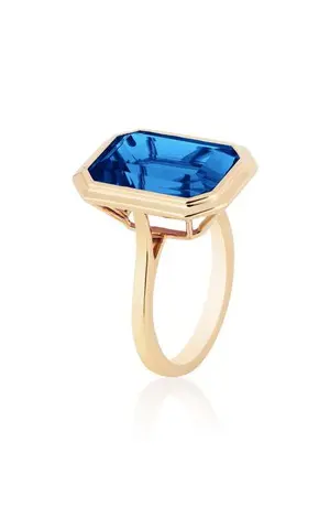 Goshwara Manhattan Cocktail Ring - Deep Blue