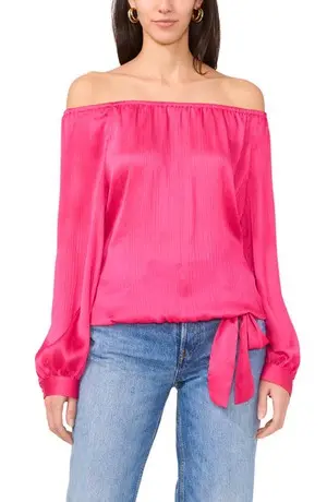 Vince Camuto Off The Shoulder Tie Hem Top