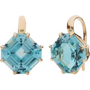 Goshwara Gossip Asscher-cut Drop Earrings - Blue Topaz