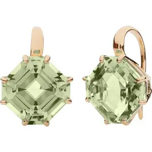 Goshwara Gossip Asscher-cut Drop Earrings - Prasiolite