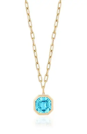 Goshwara Manhattan Pendant Necklace - Pale Blue