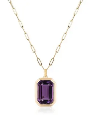 Goshwara Manhattan Pendant Necklace - Amethyst