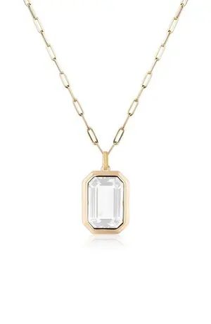Goshwara Manhattan Pendant Necklace - Quartz