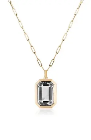 Goshwara Manhattan Pendant Necklace - Rock Crystal
