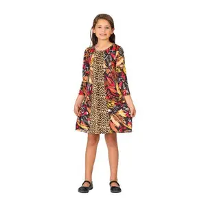 24SEVENKID Multiprint Knee Length Dress