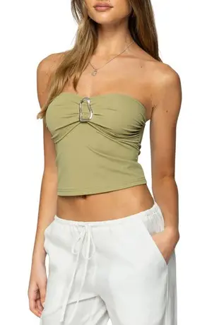 EDIKTED Metal Ring Tube Top