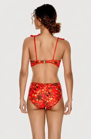 JESSIE ZHAO NEW YORK Scarlet Bloom One-piece Swimsuit - Red