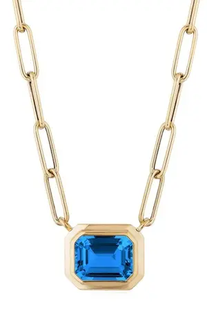 Goshwara Manhattan Pendant Necklace - Deep Blue