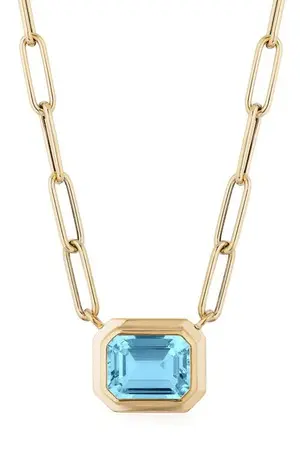 Goshwara Manhattan Pendant Necklace - Pale Blue