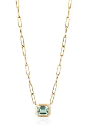 Goshwara Manhattan Pendant Necklace - Translucent Green