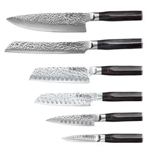 CUISINE::PRO Damashiro Emperor® Mokuzai 7-piece Knife Block