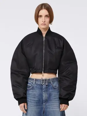 Max Mara Waterproof Twill Bomber Jacket