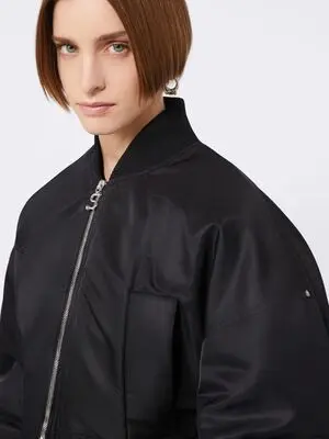 Max Mara Waterproof Twill Bomber Jacket