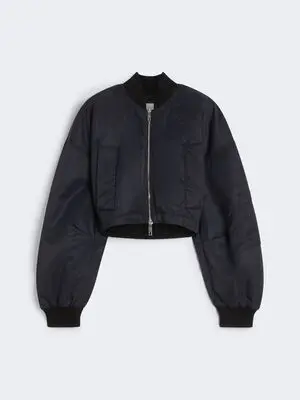 Max Mara Waterproof Twill Bomber Jacket