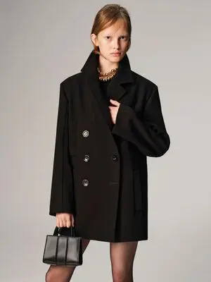 Max Mara Double-breasted Cady Pea Coat