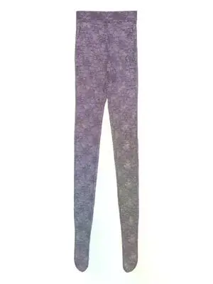 Alex Perry Floral Lace Tights - Purple