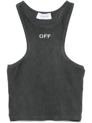 Off-White Logo-embroidered Rowing Top