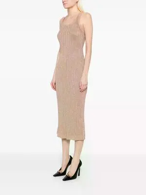 TOM FORD Metallic-threading Midi Dress