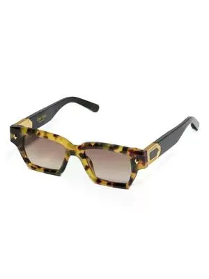 JOHN DALIA Project 03 Tortoiseshell Geometric Sunglasses
