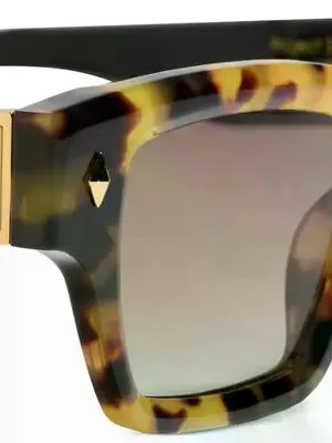 JOHN DALIA Project 03 Tortoiseshell Geometric Sunglasses