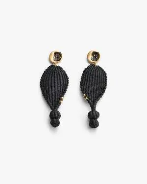 Cuyana Palma Drop Earrings - Black