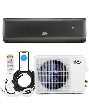 COSTWAY 24000 Btu Wifi Enabled Mini Split Air Conditioner & Heater With Heat Pump - White
