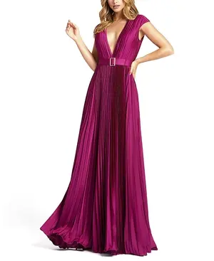 Belted Maxi Evening Dresses