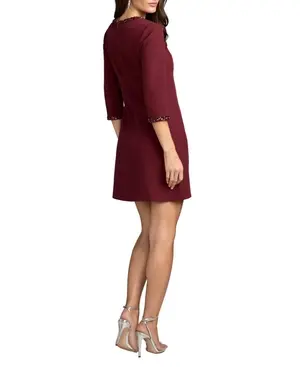 Mac Duggal A-line Embellished Cocktail Dress - Ruby