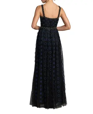 Mac Duggal Sleeveless Embellished A-line Gown - Black Midnight