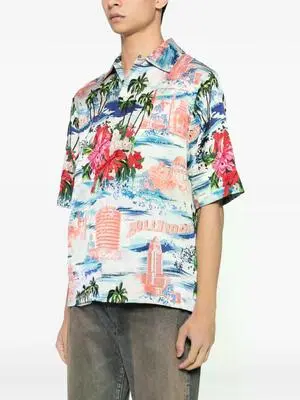 Amiri Tropical-print Short-sleeve Shirt