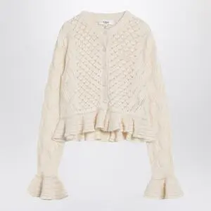 Chloé Crochet Cardigan - White
