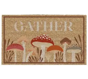 DESIGN IMPORTS Mushrooms Gather Doormat - One-color