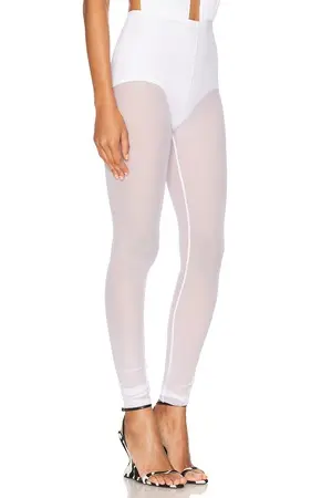 Norma Kamali Long Legging In White