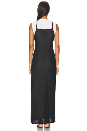 LESET Rozzi V-neck Muscle Maxi Dress
