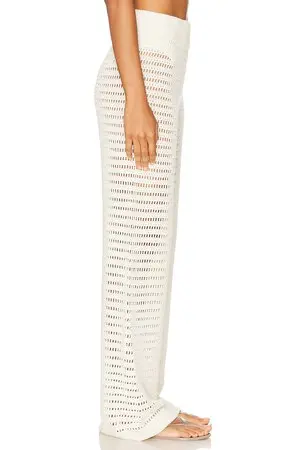 LESET Lucy Crochet Knit Pants