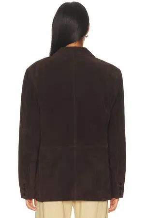 Staud Corrine Leather Jacket - Espresso