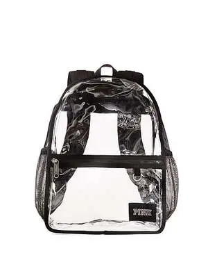 Pink Clear Backpack - Black