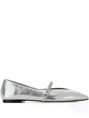 Alexander McQueen Leather Studded Ballerina Shoes