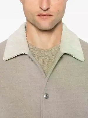 Eleventy Corduroy-collar Wool Jacket