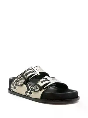 Paris Texas Snakeskin Sandals