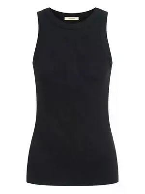 12 STOREEZ Sleeveless Ribbed Tank Top - Black