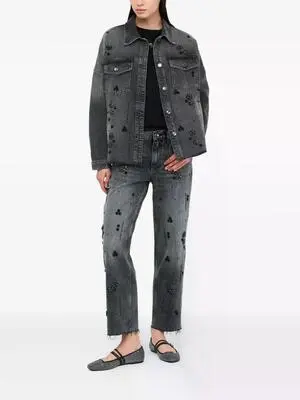 Liu Jo Rhinestone-embellished Denim Jacket