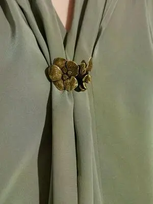 Max Mara Pleated Tie-neck Blouse - Brown