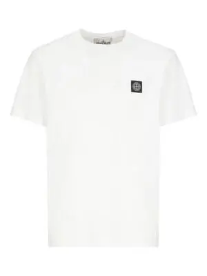 Stone Island Logo-patch Crew-neck T-shirt - White